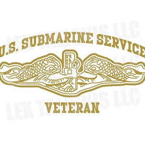 U.S. Submarine Service Veteran Vinyl Cut Decal Silent | Etsy