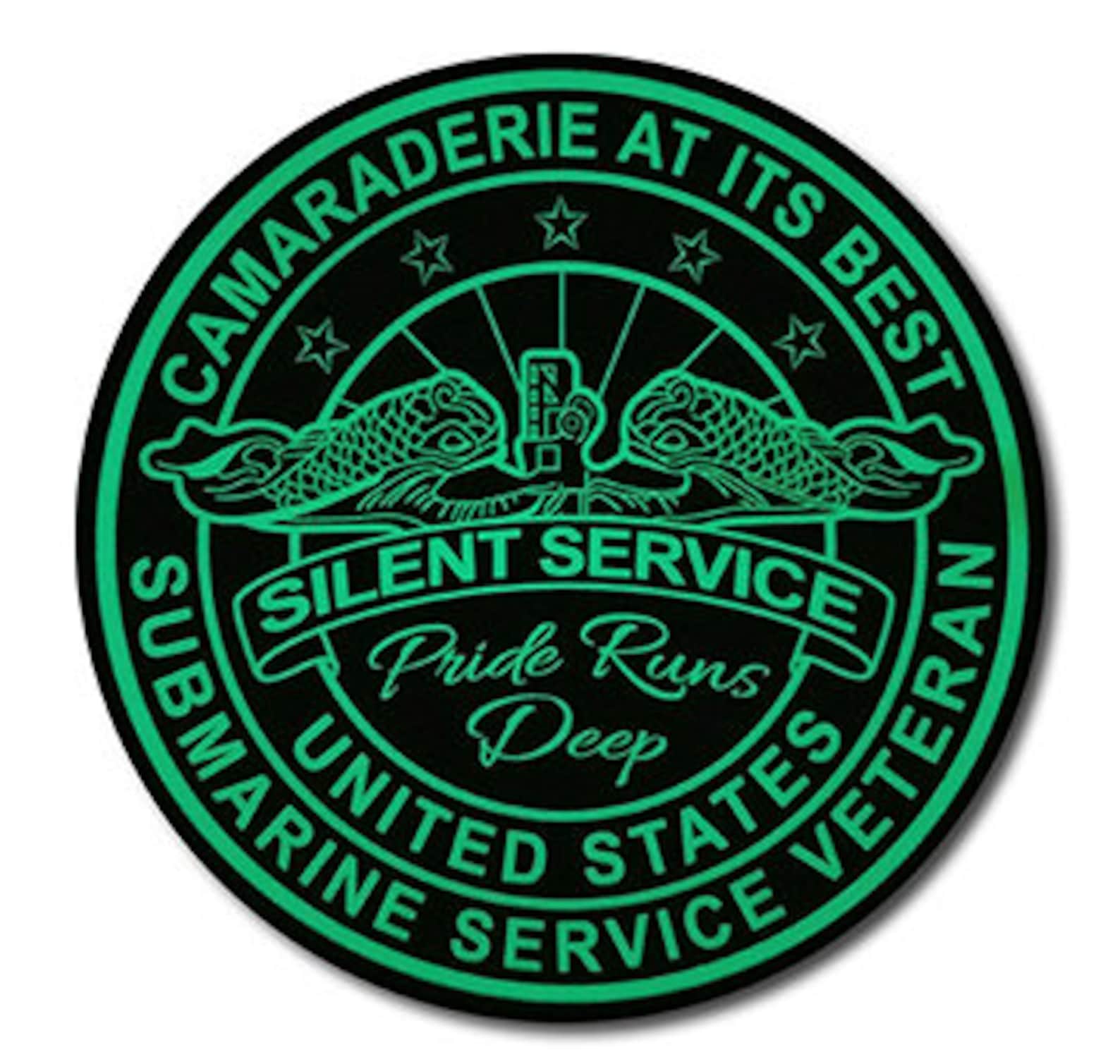 US Submarine Service Dolphins Glow In The Dark Decal Silent | Etsy