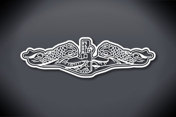 U.S. Submarine Service Dolphins Vinyl Cut Decal Silent - Etsy