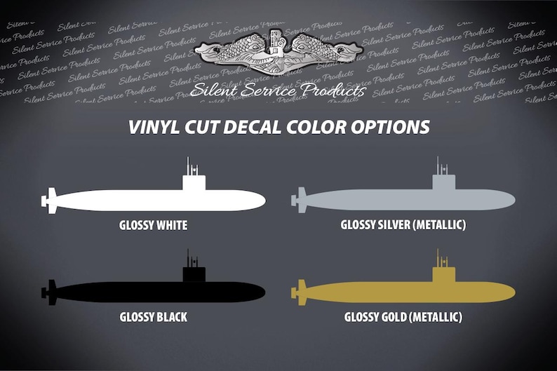 Retired US Submarine Service With Dolphins Vinyl Cut Decal: Silent ...