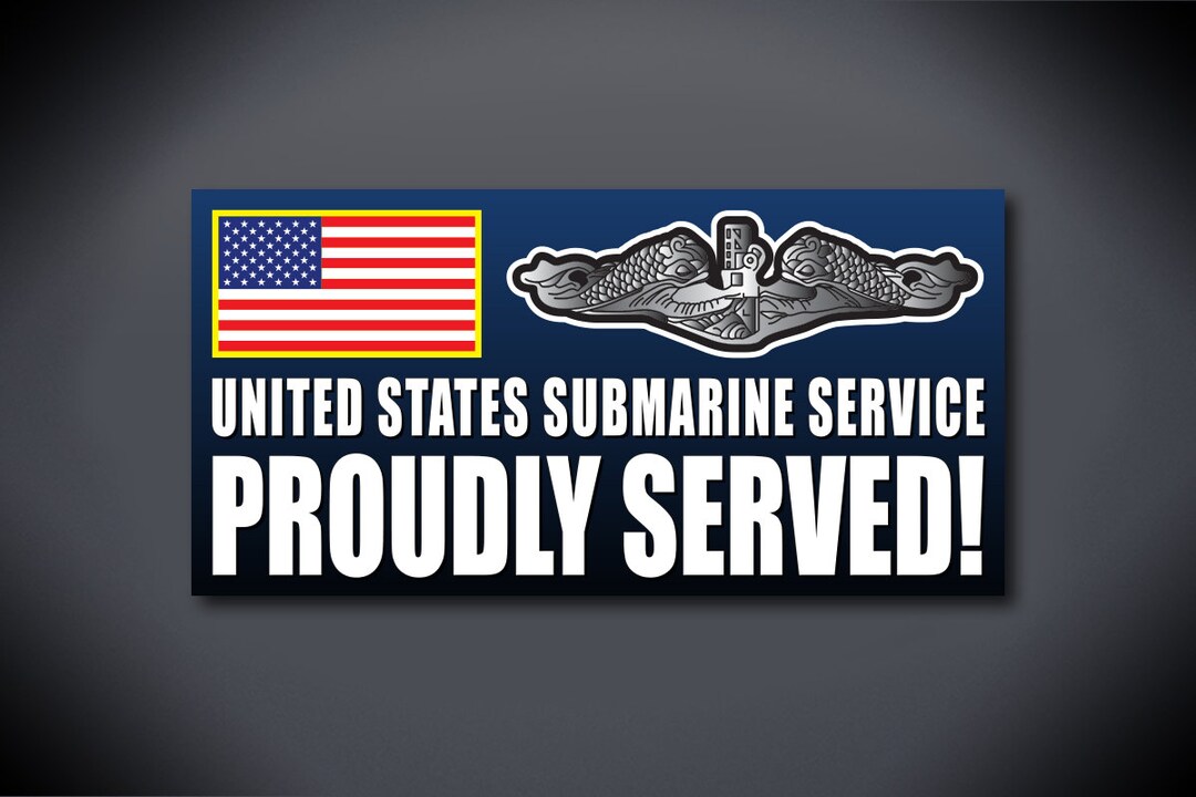 Submarine Service Veteran Decal: Proudly Served - 7.5" - Etsy