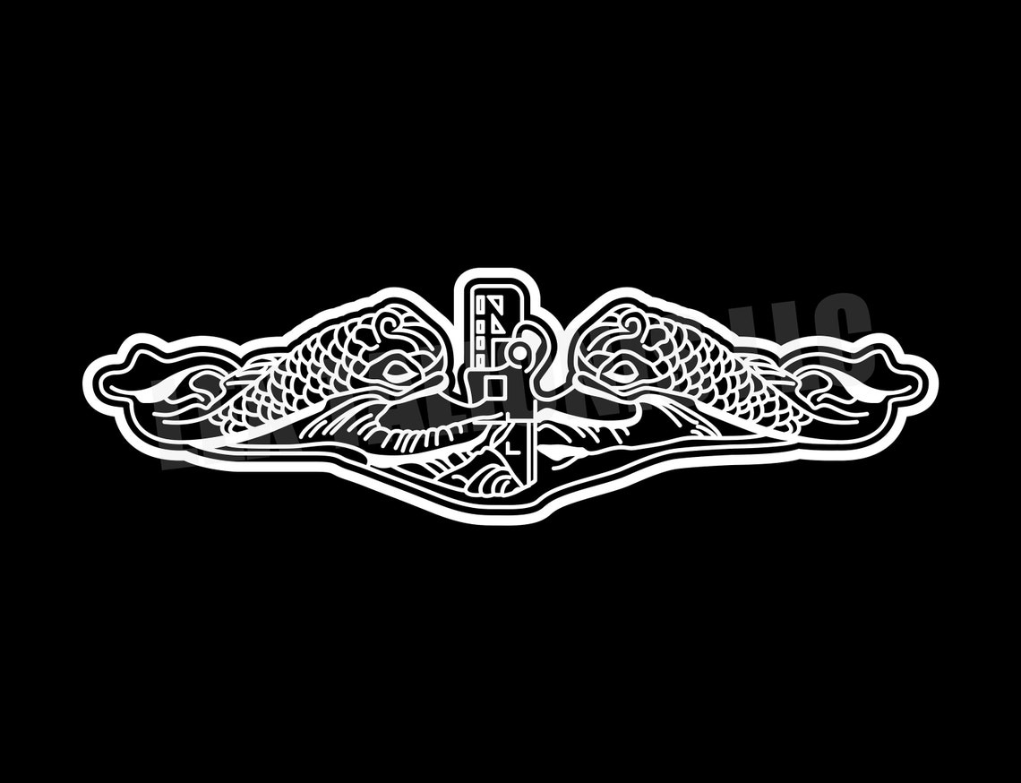 U.S. Submarine Service Dolphins Vinyl Cut Decal Silent | Etsy