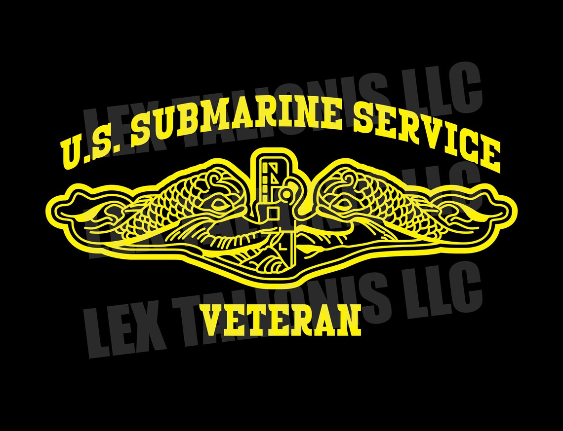U.S. Submarine Service Veteran Vinyl Cut Decal Silent | Etsy