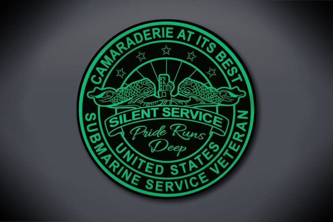 US Submarine Service Dolphins Glow in the Dark Decal, Silent Service ...