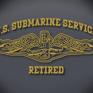 Retired US Submarine Service Vinyl Decal: Silent Service Pride - Etsy