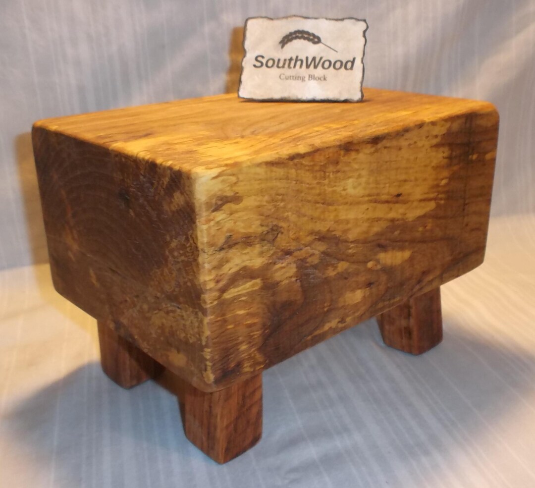 Southwood Solid Oak Cutting Board /mini Butcher Block Island. 4" Thick ...