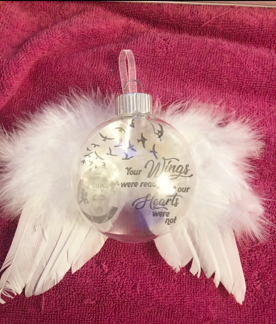 MEMORIAL CHRISTMAS ORNAMENTS Rip Ornaments Angel Wings Memorial ...