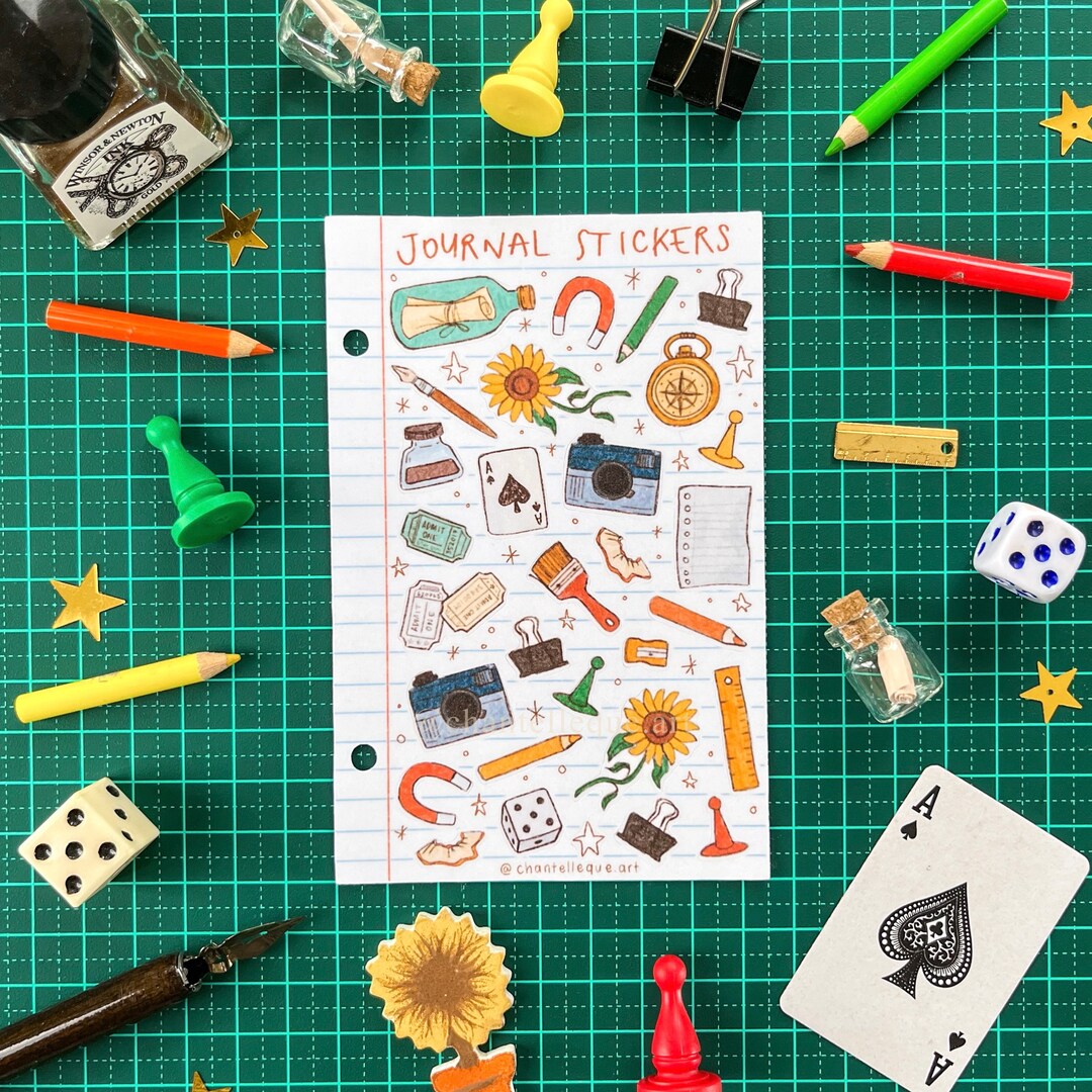 Journal Sticker Sheet Trinkets - Etsy