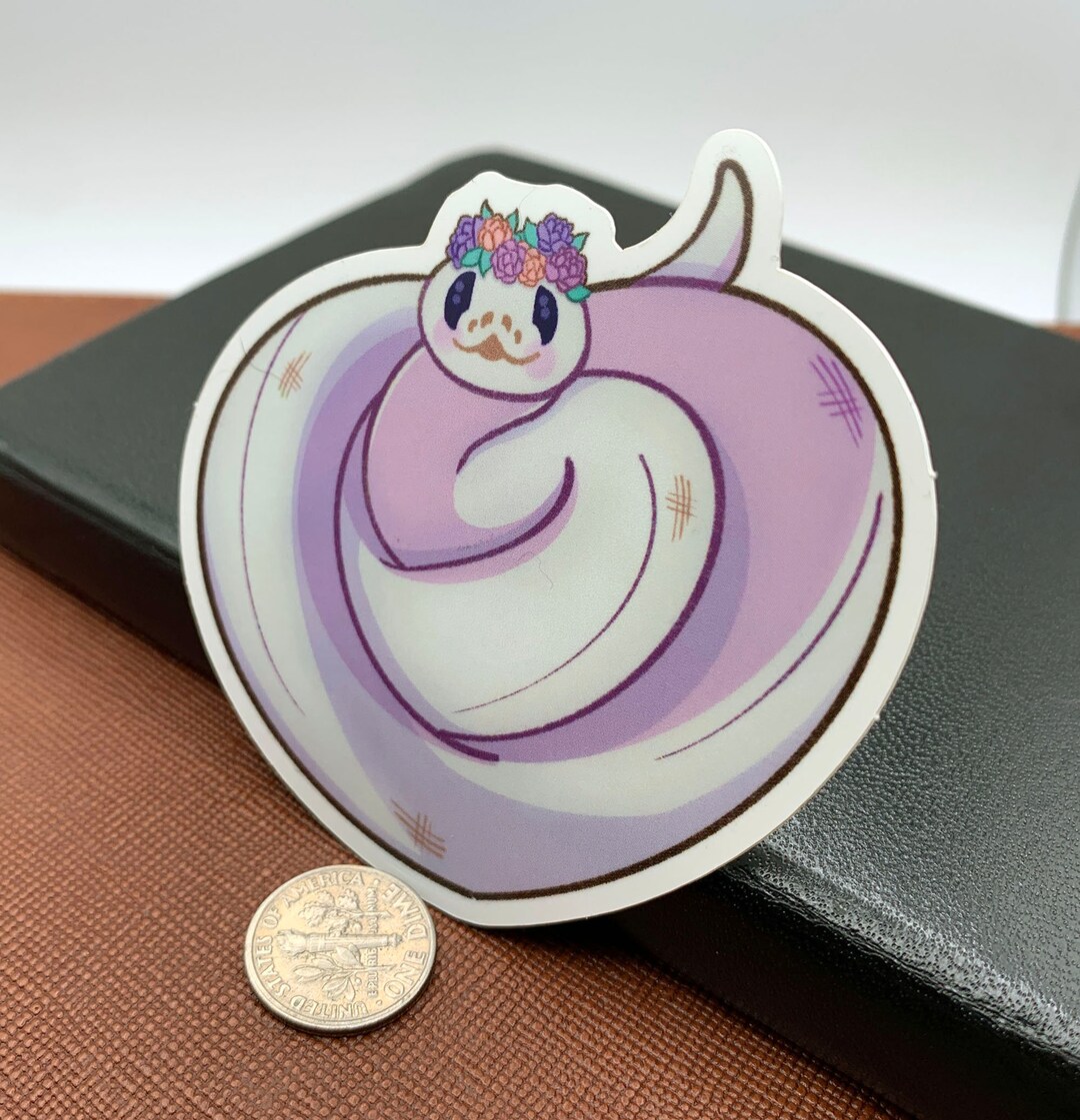 Die-cut Heart Snake Sticker - Etsy