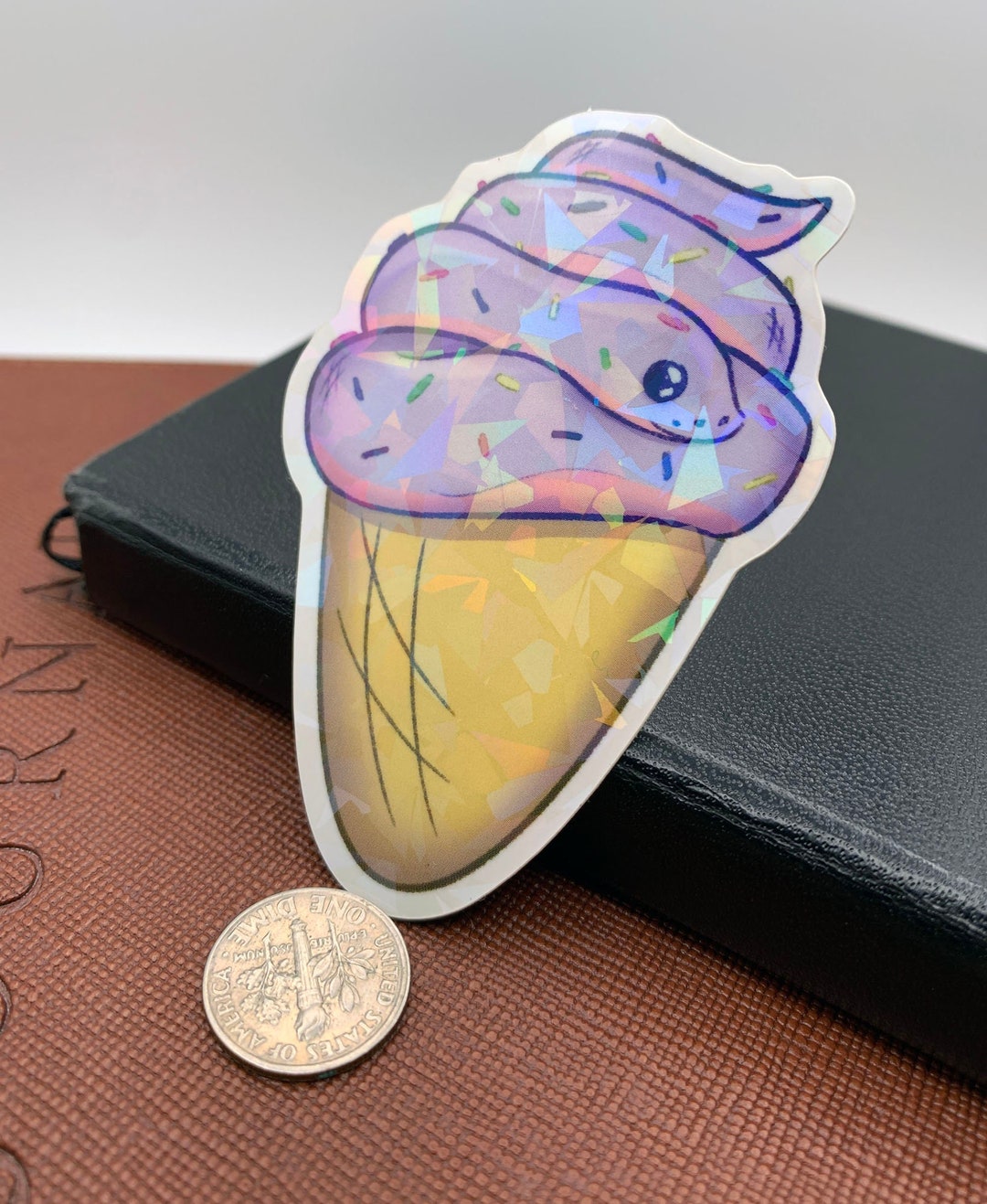 Holographic Ice Cream Snake Vinyl Sticker - Etsy