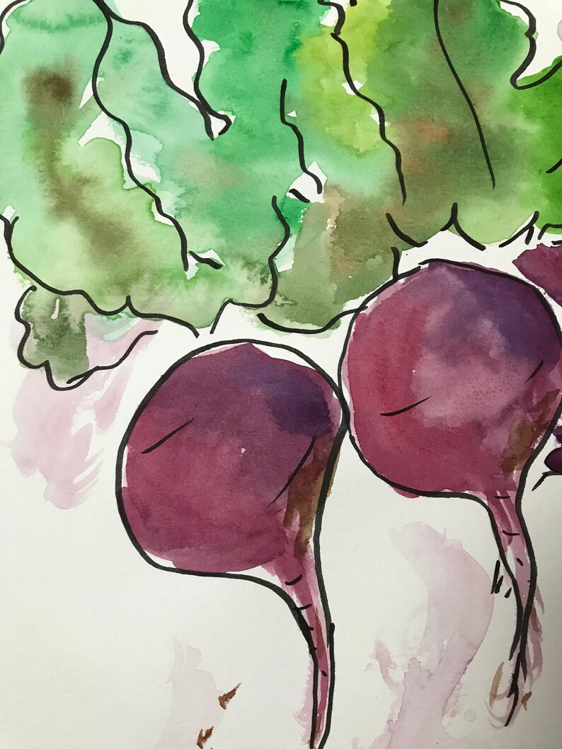 Beets Watercolor Painting - Etsy