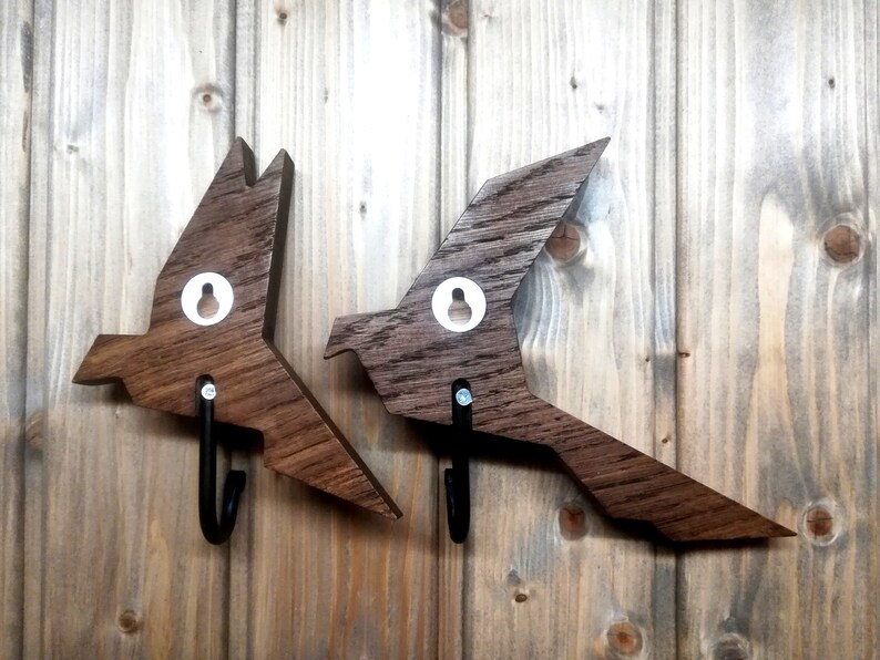 Origami Style Wooden Birds Coat Hooks a Set of Two - Etsy