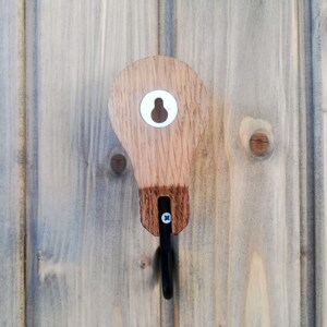 Fun and Funny Coat Hook Light Bulb of Oak - Etsy
