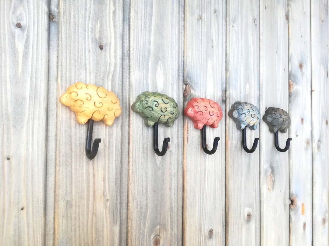 Colorful Wooden Wall Hook Sweet Sheep for Kids Room - Etsy