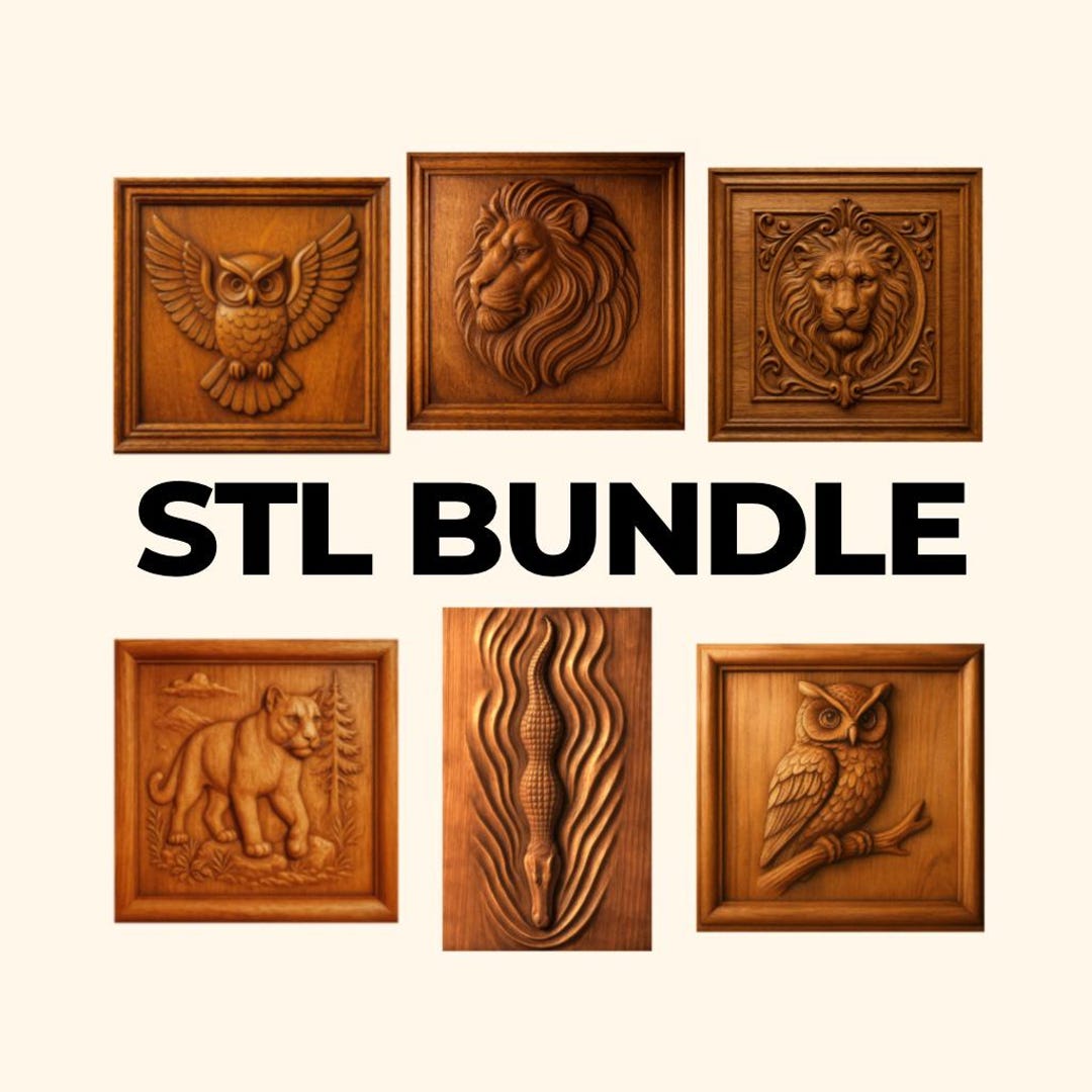Predator 6-pack STL Bundle - Outdoor Animal Relief Cut Designs for CNC ...