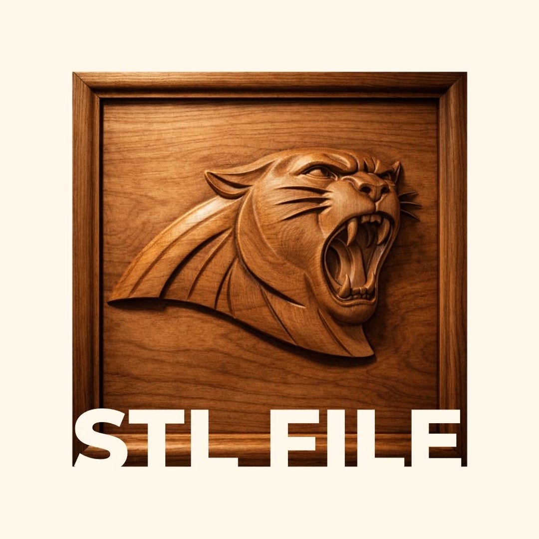 Panthers NFL STL File – Carolina Football Inspired Relief Cut Design ...