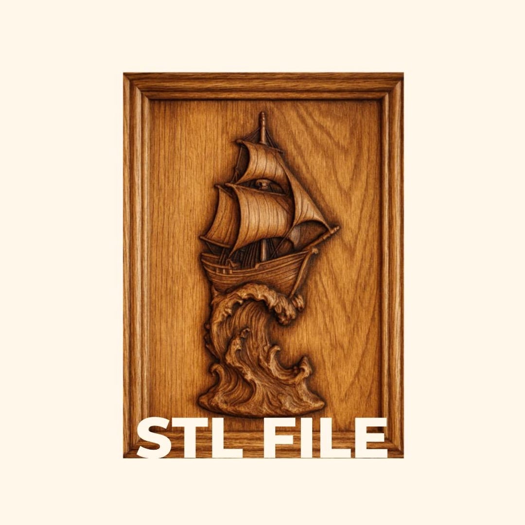 Ship Wave STL File – Nautical Relief for CNC and 3D Printing - Etsy