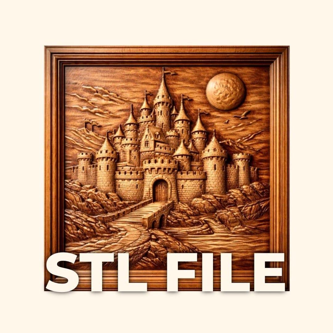 Fantasy Castle Stronghold STL File – Medieval Fortress Relief Cut ...