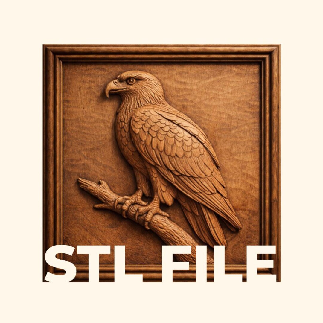 Perched Eagle Relief - CNC & 3D Printing STL File (commercial Use) - Etsy