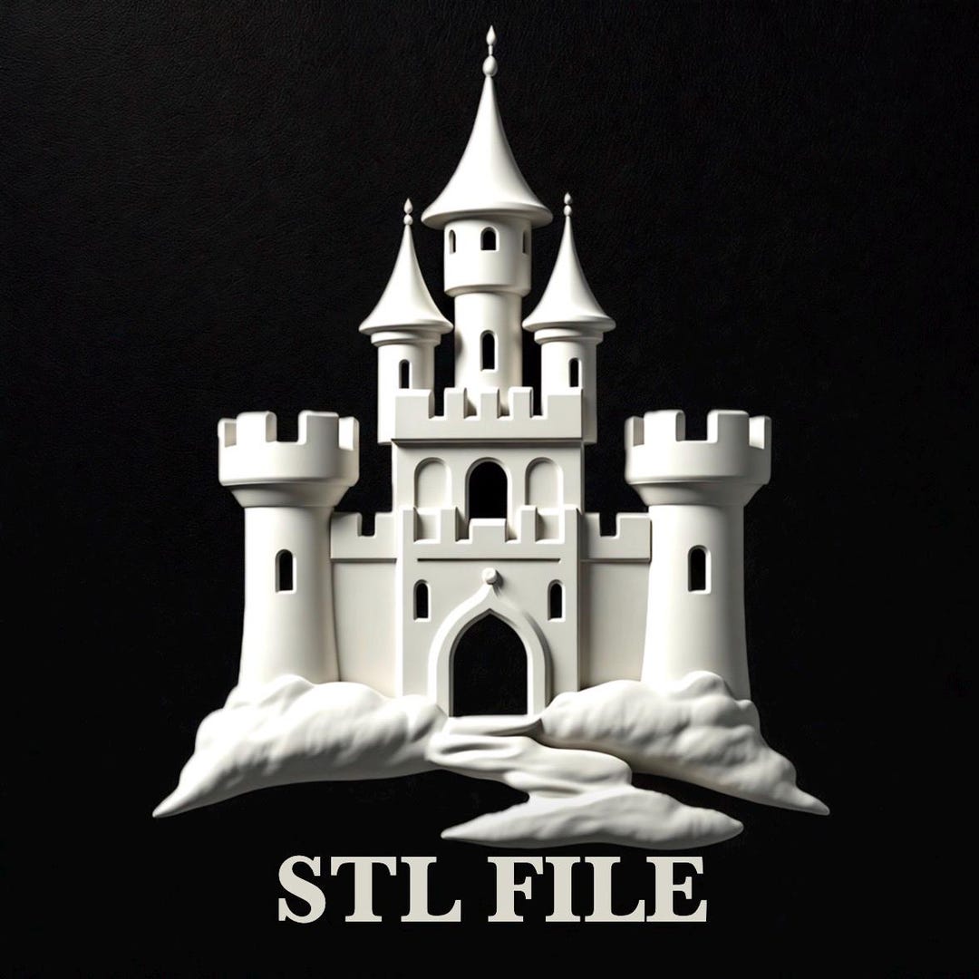 Castle STL File – 3D Relief Wall Art Digital Download | Design for ...