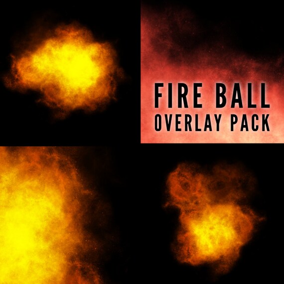 Fire Ball Overlay Bundle Transparent Background Banners | Etsy