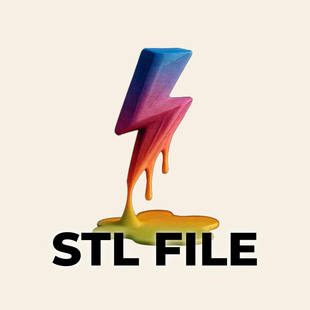 Melting Lightning STL File: 3D & Resin Printing Sculpture (digital ...