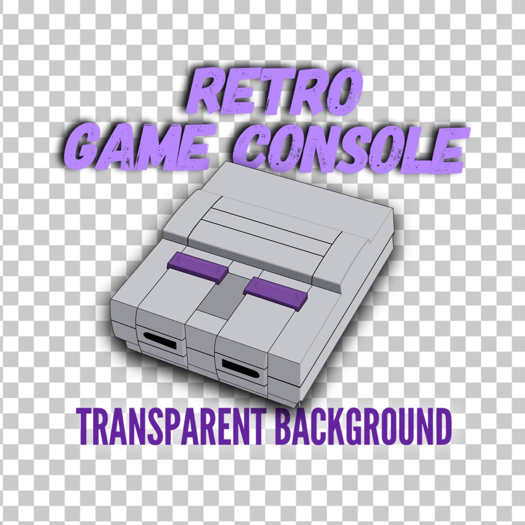 Retro Gaming Console W/ Transparent Background, Banners Digital ...