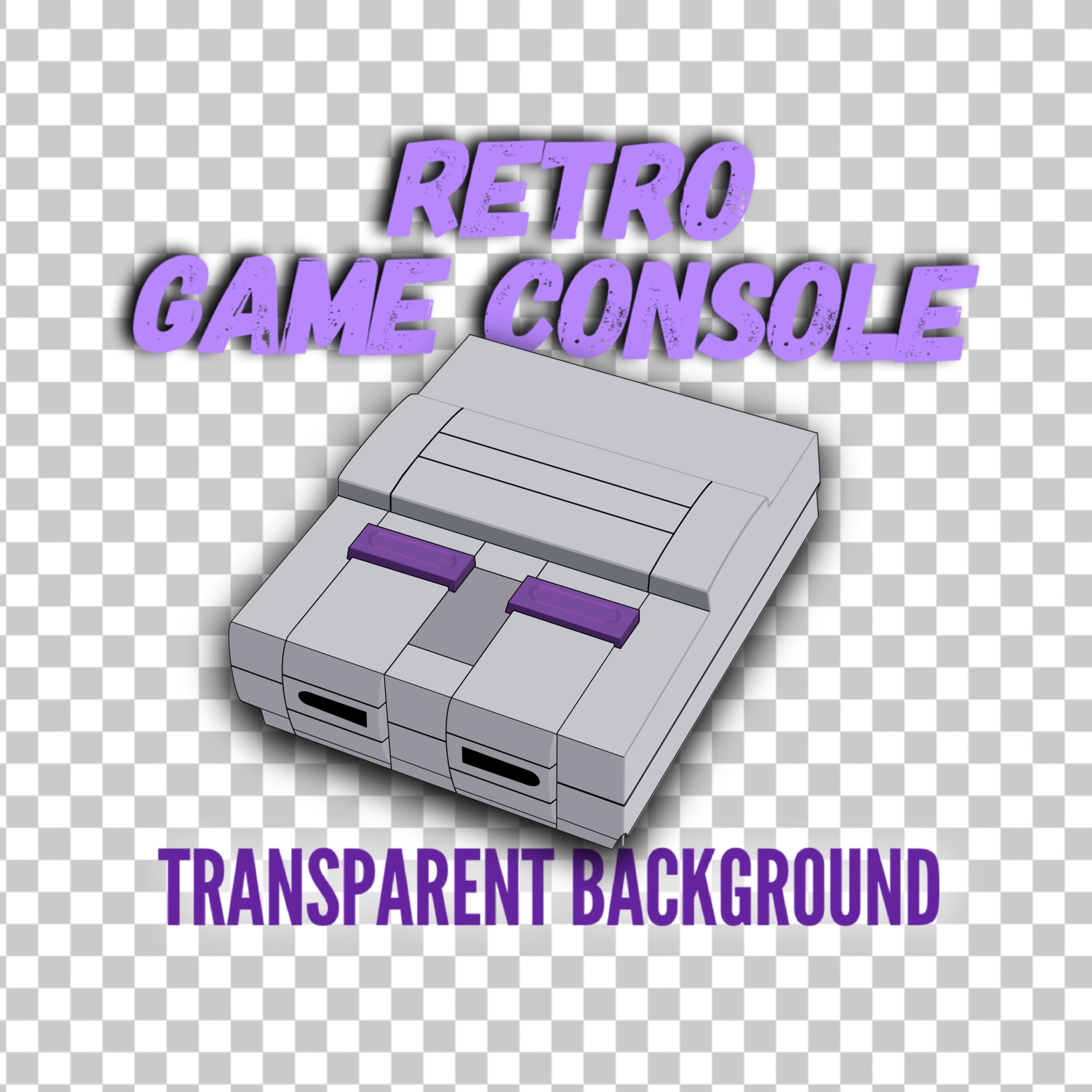 Retro Gaming Console W/ Transparent Background, Banners Digital ...