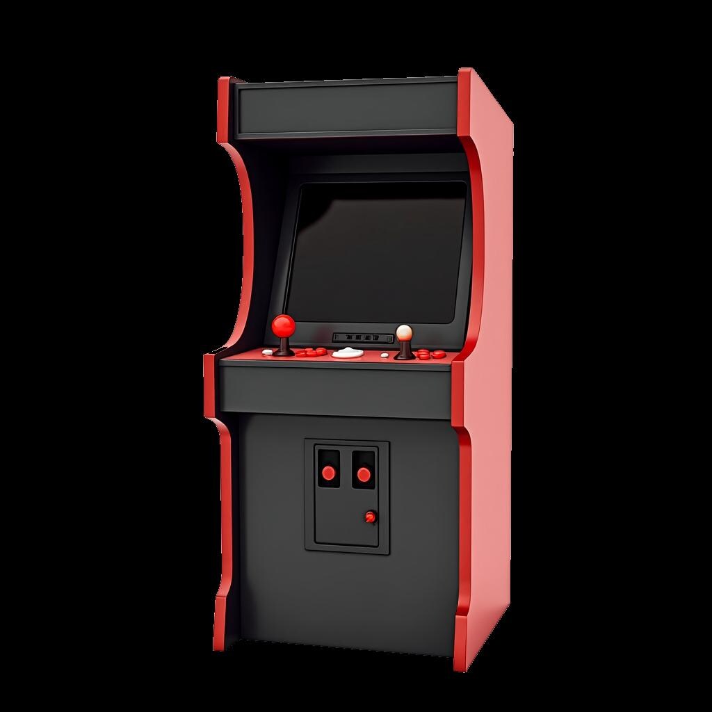 Retro Arcade Machine W/ Transparent Background, Digital Download Print ...