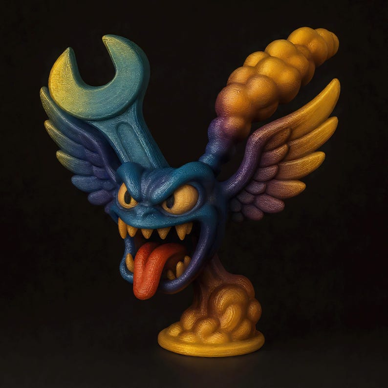 Monster Wrench Figure STL File for 3D Printing, Resin Printing & CNC ...