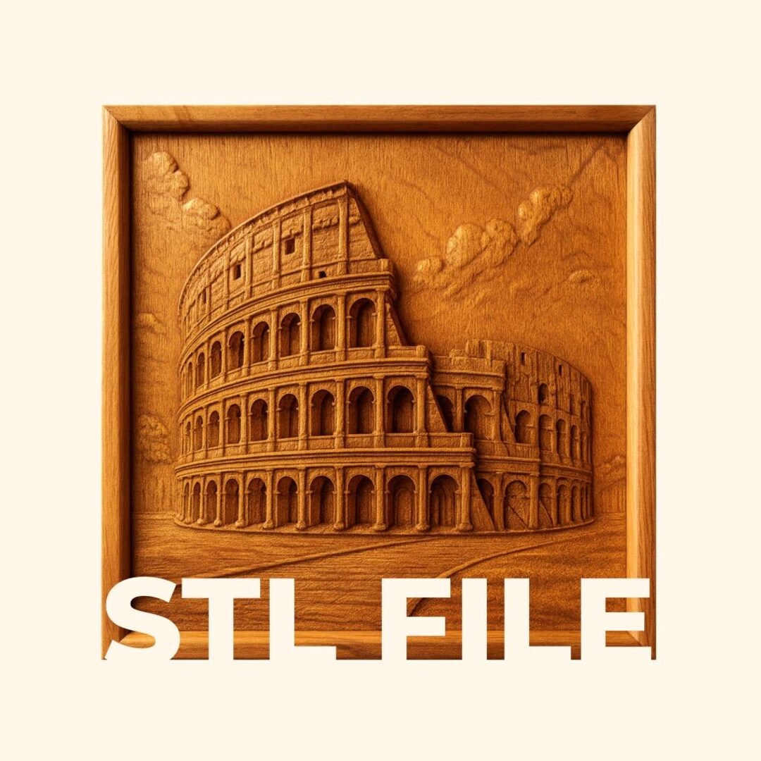 Colosseum (rome) STL File – CNC Relief Carving & 3D Printing | Wall Art ...