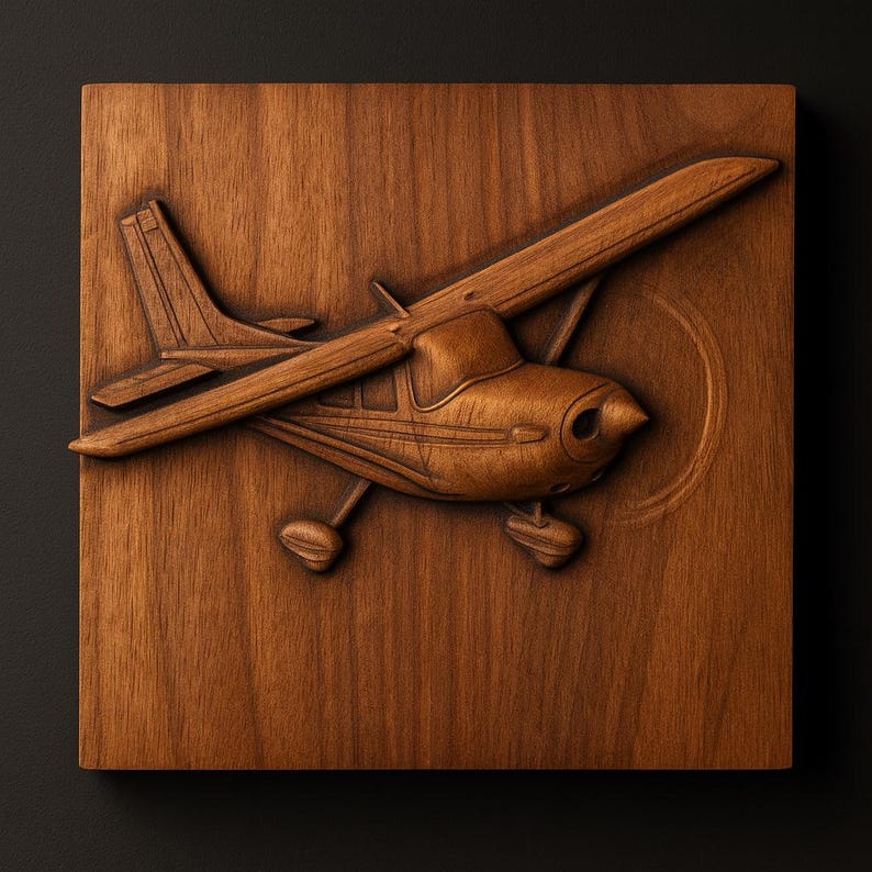 Airplane STL File – Aviation Aircraft Relief Cut Design for CNC & 3D ...