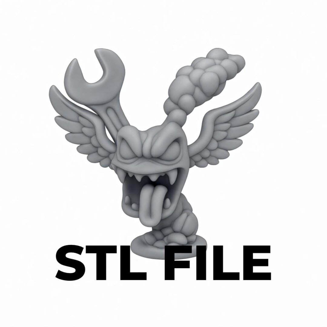 Monster Wrench Figure STL File: 3D & Resin Printing Sculpture (digital ...