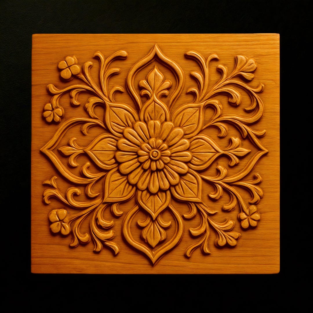 Mandala Floral STL File for CNC 3D Decorative Wall Art Digital Download ...