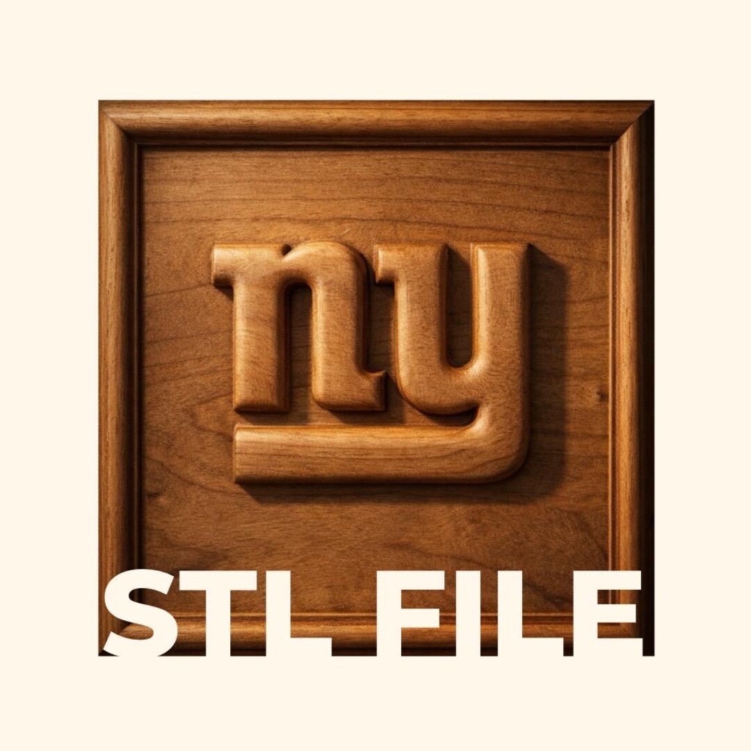 Giants NFL STL File – New York Football Inspired Relief Cut Design for ...