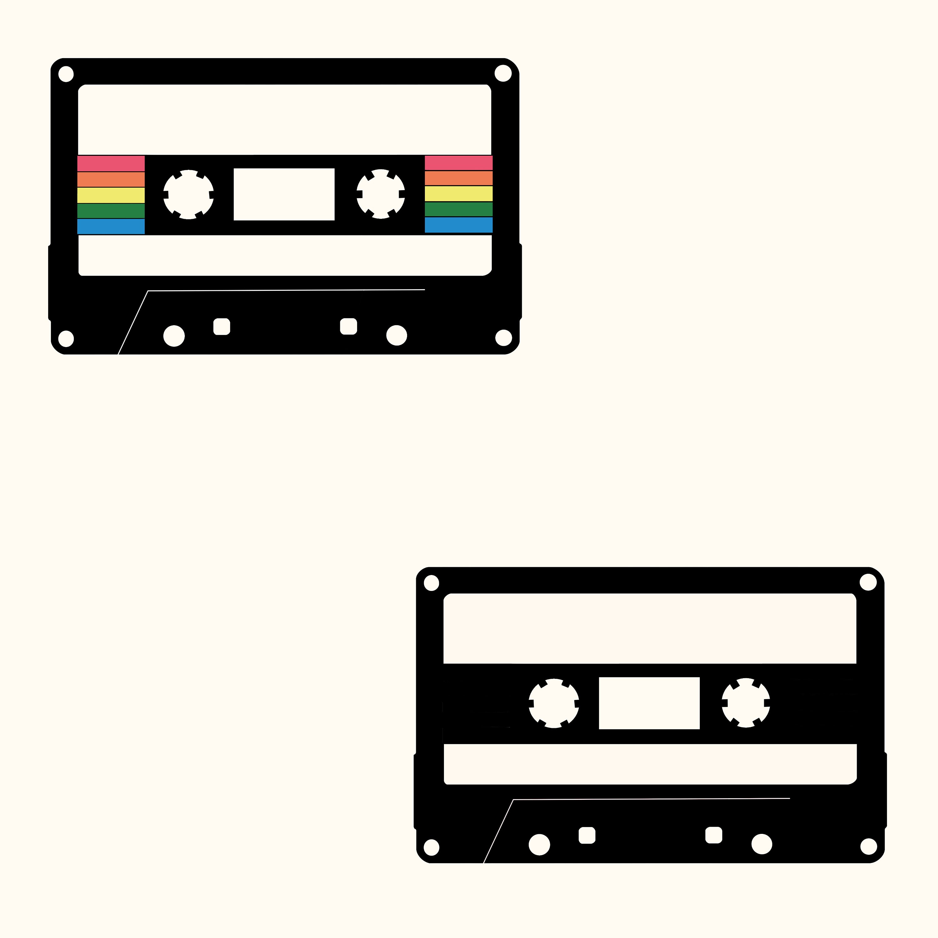 Cassette Tape Bundle, Transparent Background,digital Download Print Art ...