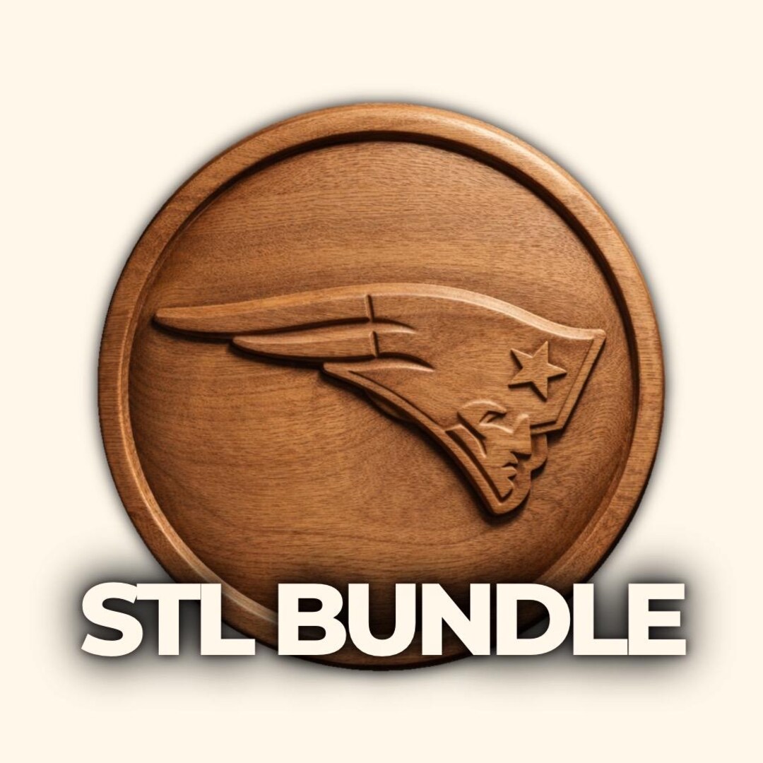 Patriots NFL STL File – New England Football Inspired Relief Cut Design ...
