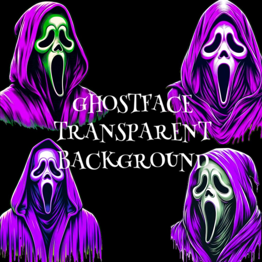 Purple Ghost Face Pngs 4 High-quality Images Transparent Backgrounds ...