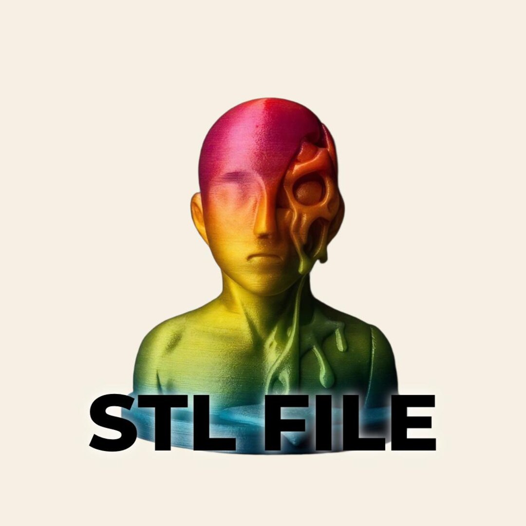 Melting Cyborg STL File: 3D & Resin Printing Sculpture (digital ...