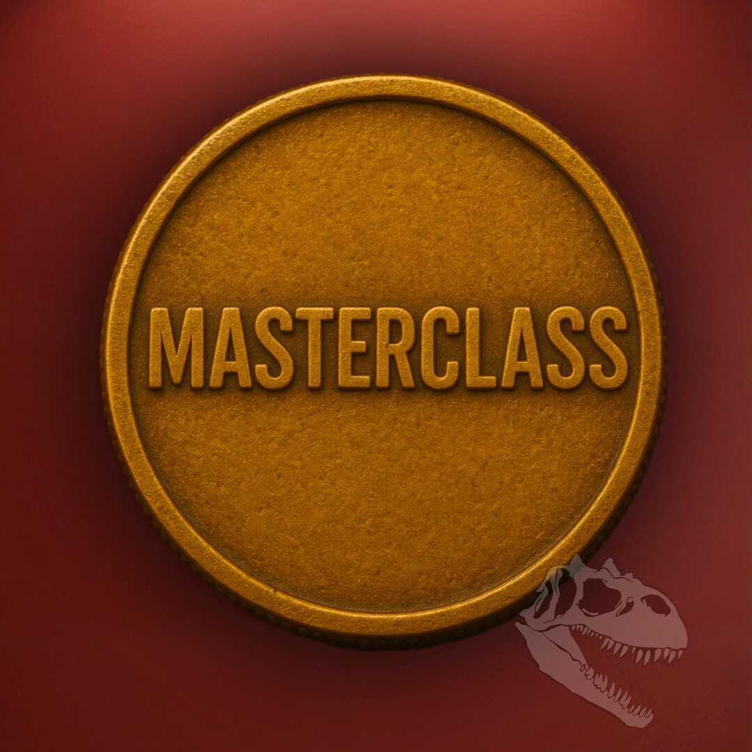 Masterclass Coin STL File for CNC | 3D Relief Engraving | Digital Coin ...