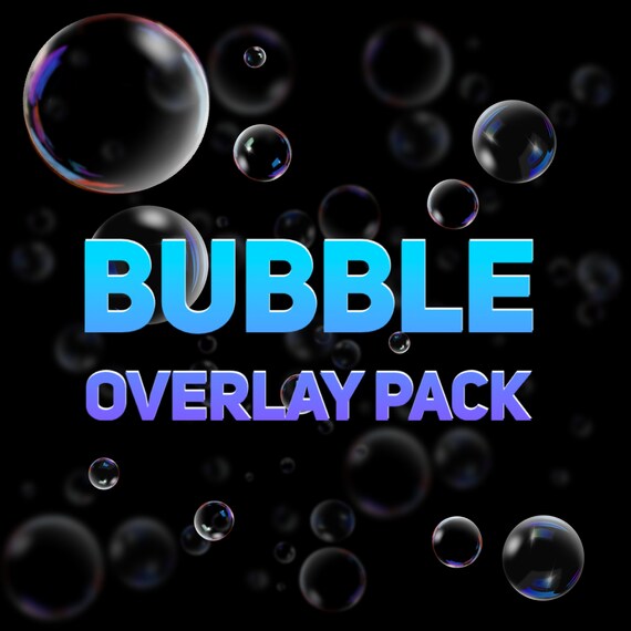 Bubble Overlay Bundle with Transparent Background PNG Approved | Etsy