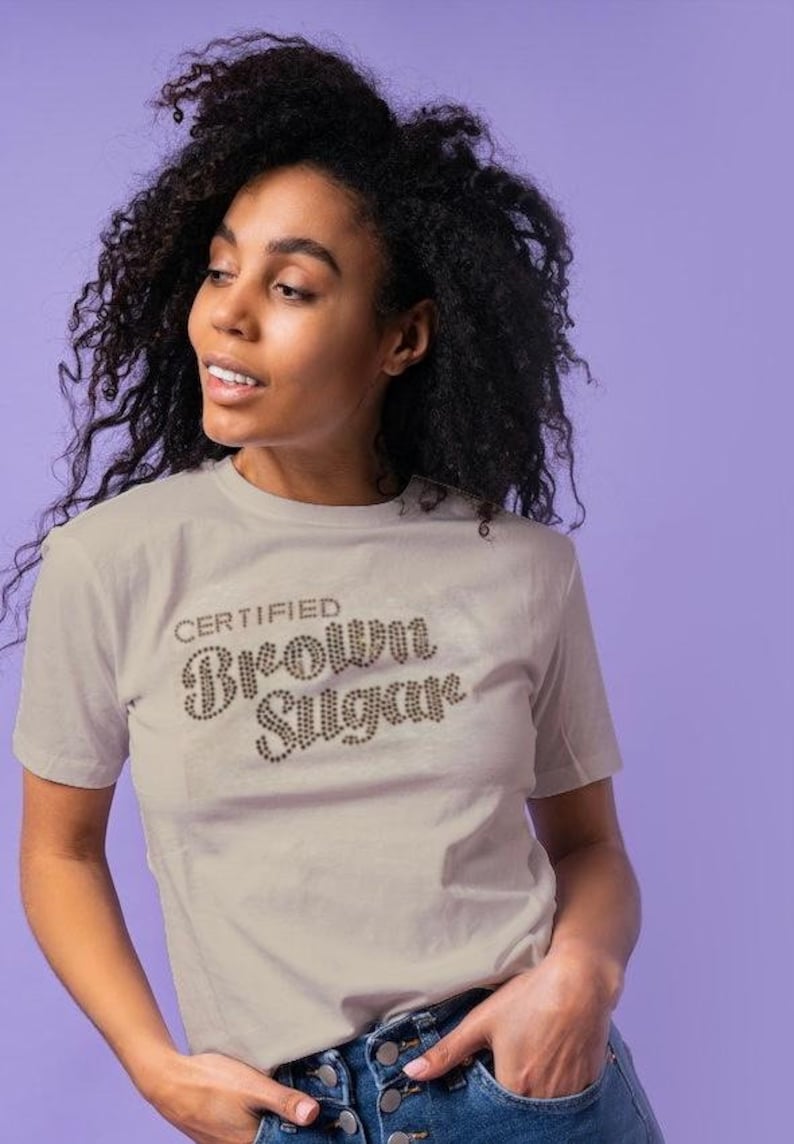 Certified Brown Sugar Rhinestone Bling Tee - Etsy