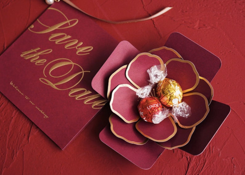 10box Burgundy Square Wedding Favor Boxes Wedding Gift Boxes - Etsy