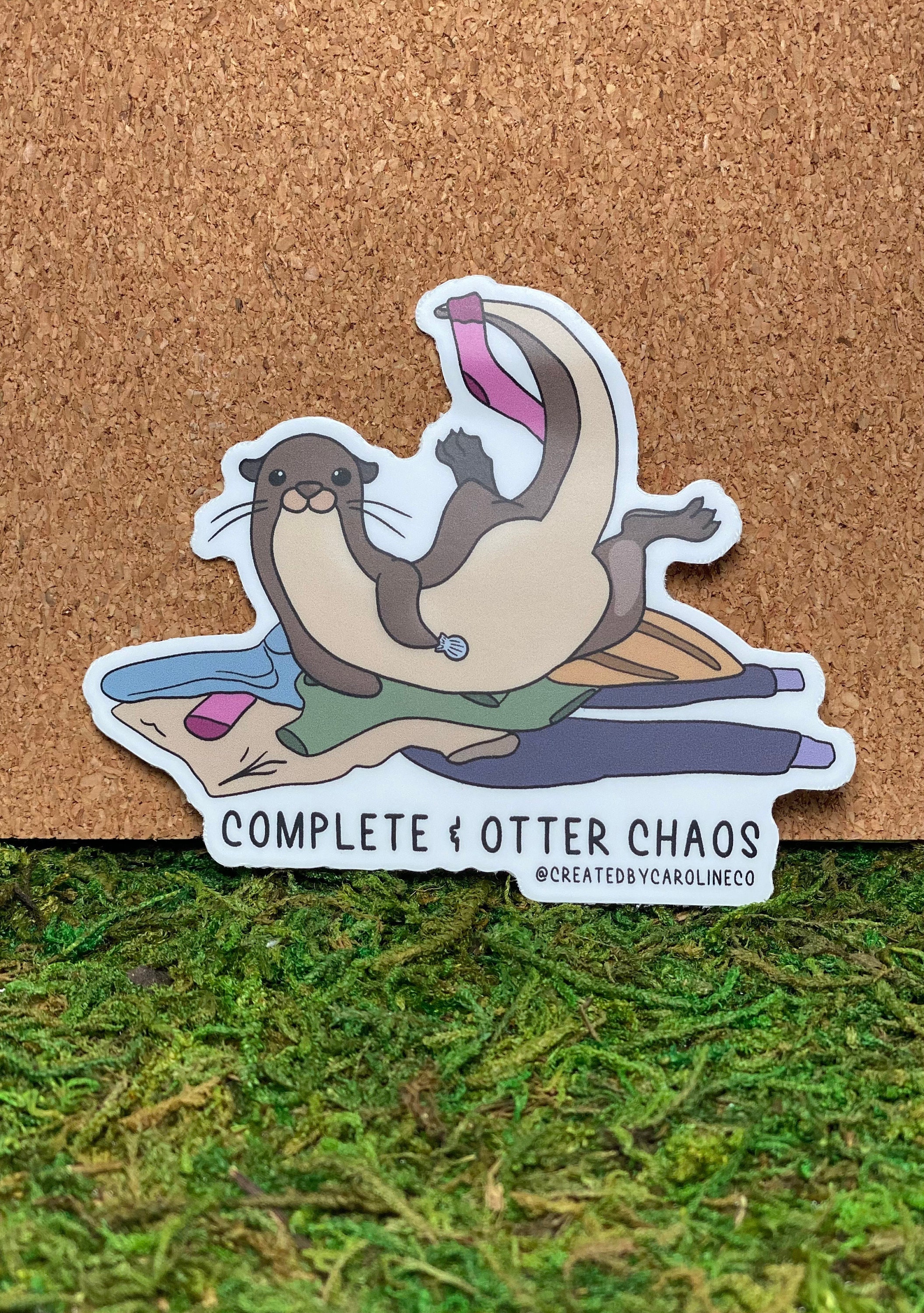 Complete and Otter Chaos Vinyl Sticker Laptop, Water Bottle, Tablet ...
