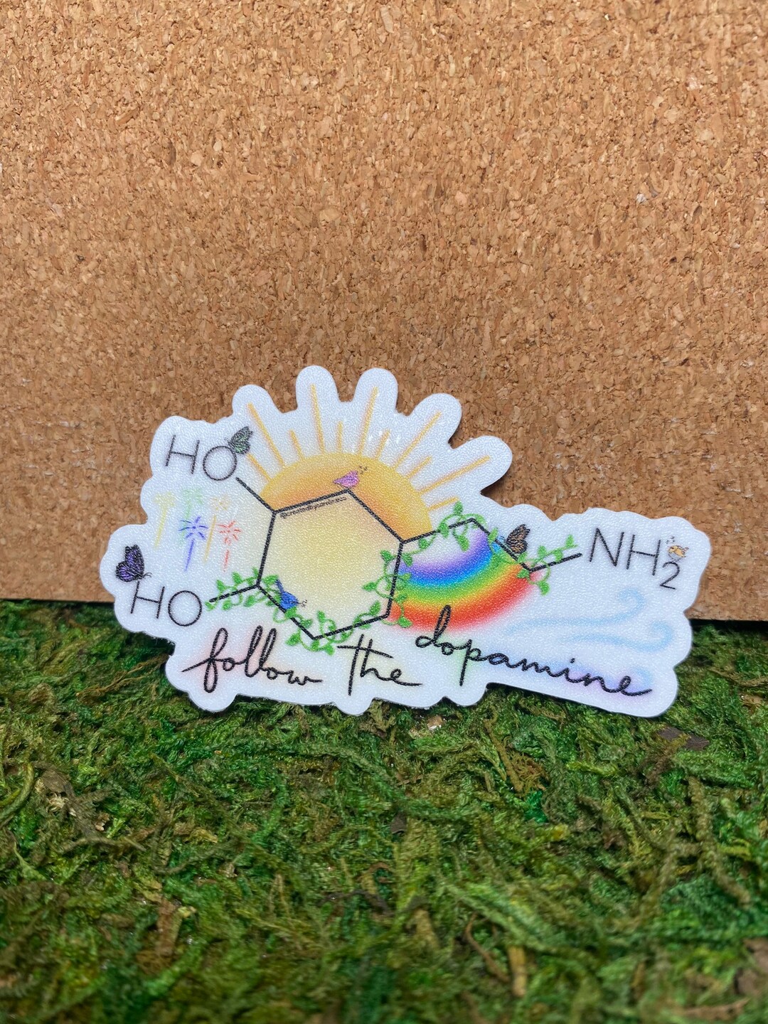 Follow the Dopamine Vinyl Sticker Laptop Water Bottle - Etsy