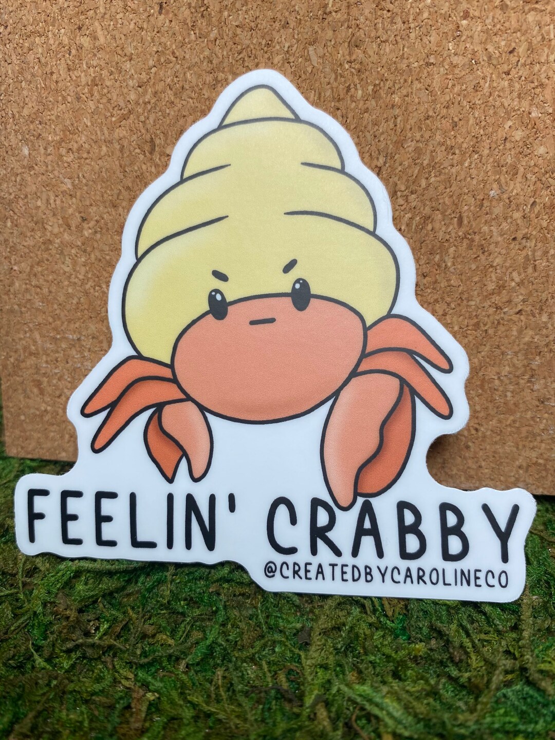 Feelin' Crabby Vinyl Sticker Laptop, Water Bottle, Tablet, Ipad, Phone ...