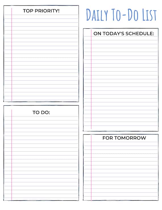 Professional To Do List Template