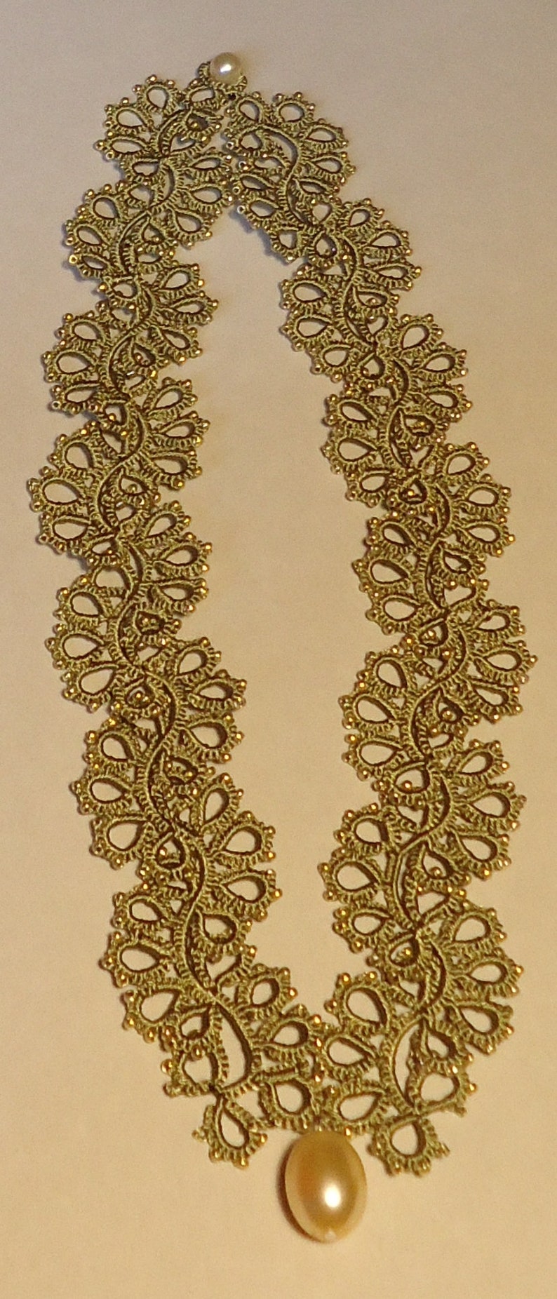 Support Ukraine Hand-tatted Beaded Carcanet silvery | Etsy