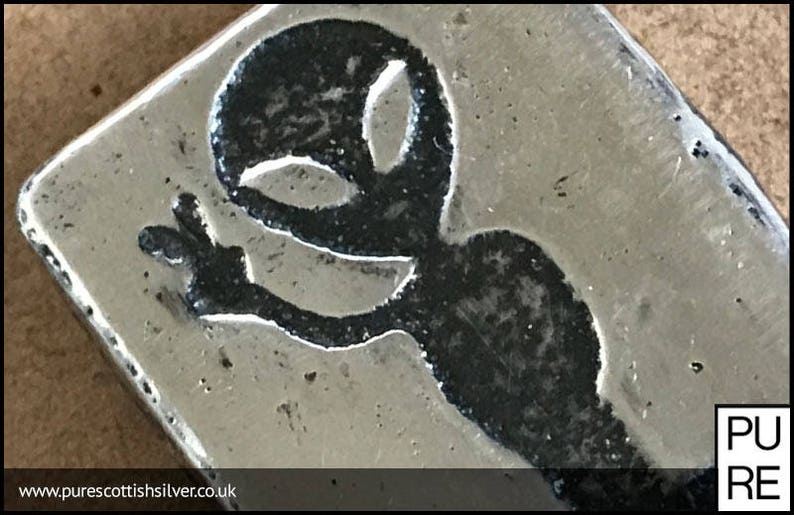 2oz Alien Silver Bar - Etsy