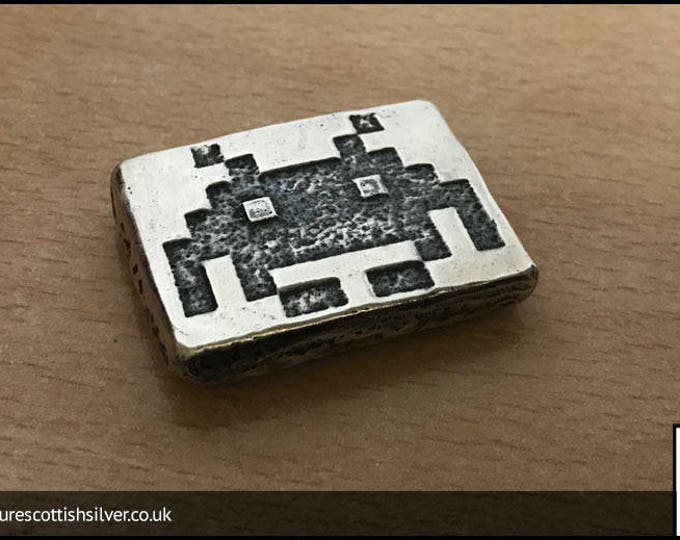 2oz Hand Poured Silver Space Invader Bar - Etsy